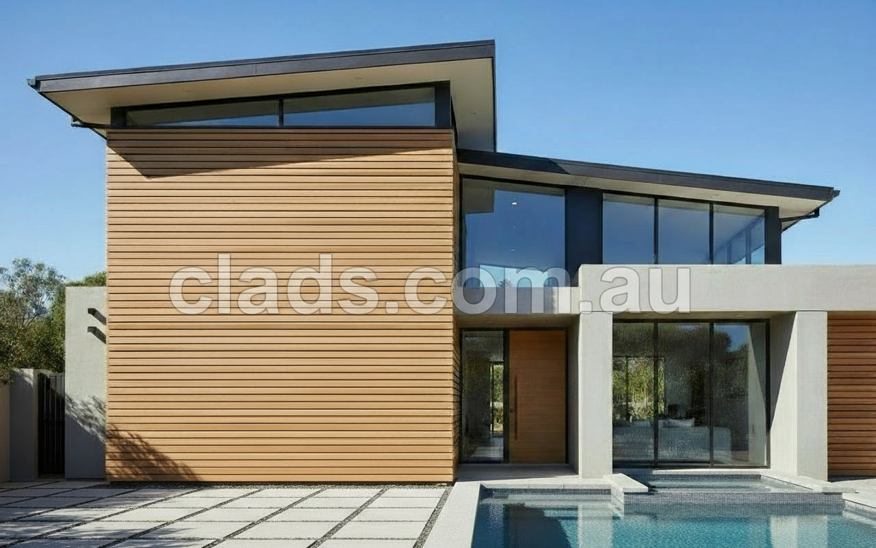External Half Cladding In Light Teak 4 Slat 5.8 M | Cladding Supplies ...