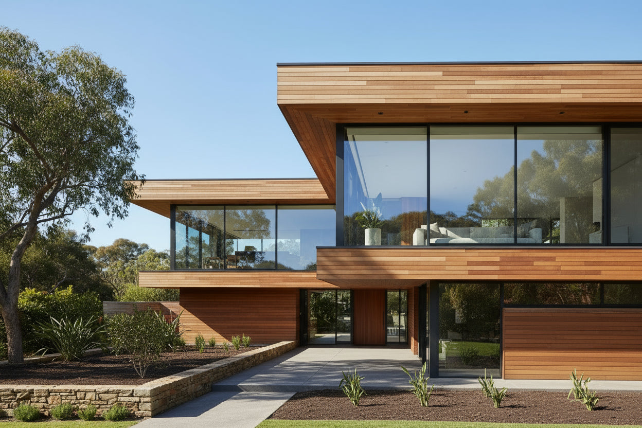 External Half Cladding In Light Teak 4 Slat 5.8 M | Cladding Supplies ...