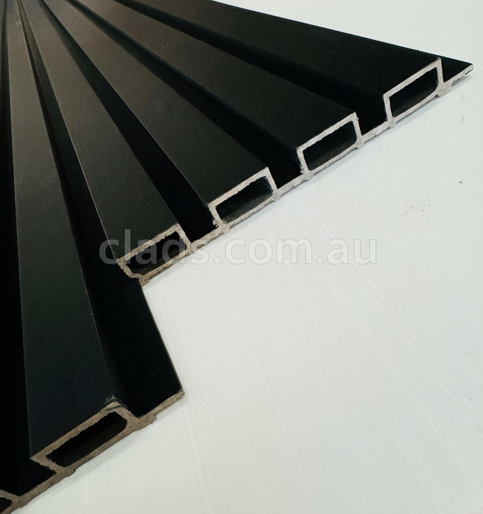 Internal Cladding In Black 4 Slat 3 M | Cladding Supplies Of Australia